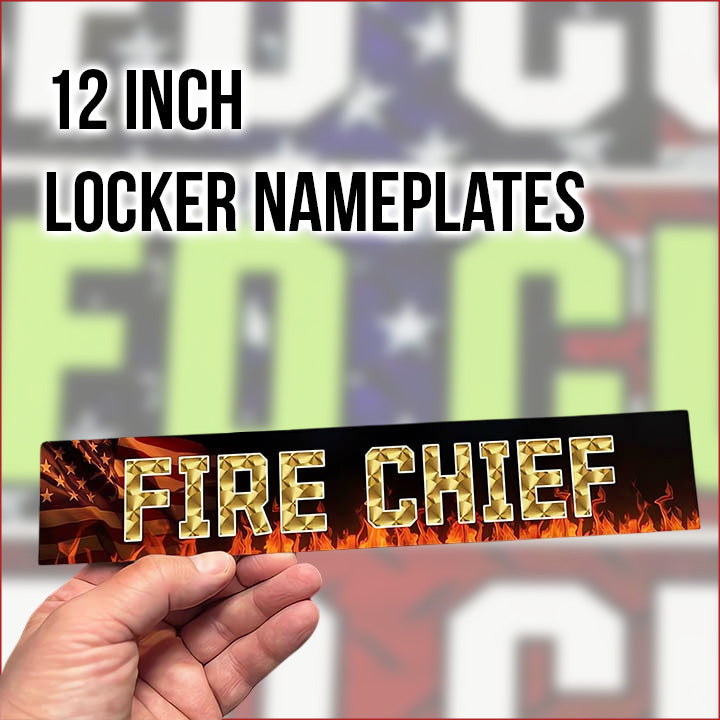 FD Customs: Locker Name Plates for Fire Departments