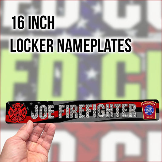 FD Customs: Locker Name Plates for Fire Departments