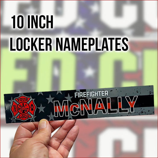 FD Customs: Locker Name Plates for Fire Departments