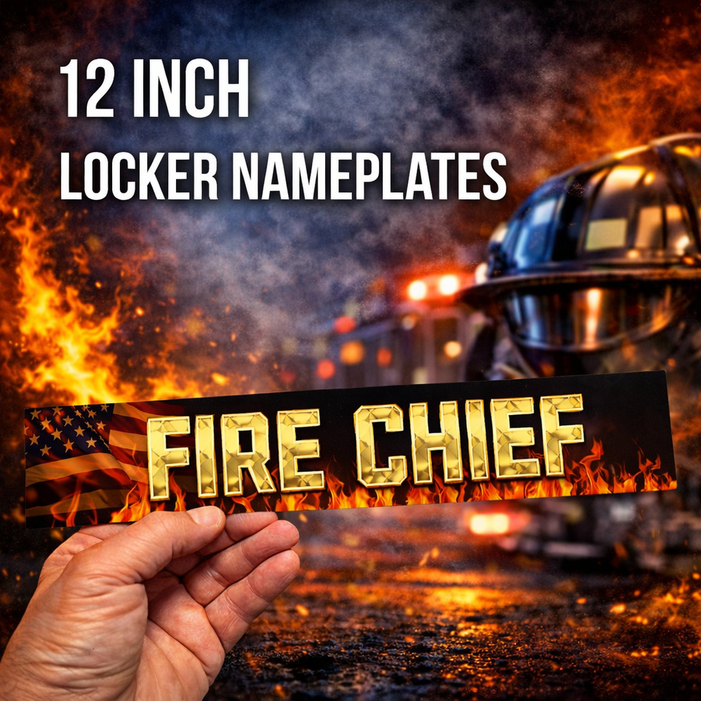 FD Customs: Locker Name Plates for Fire Departments
