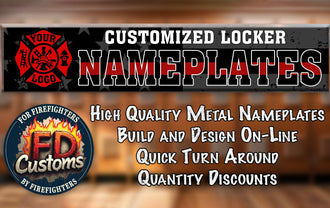 FD Customs: Locker Name Plates for Fire Departments