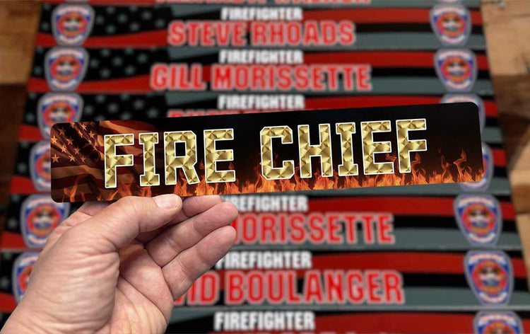 FD Customs: Locker Name Plates for Fire Departments