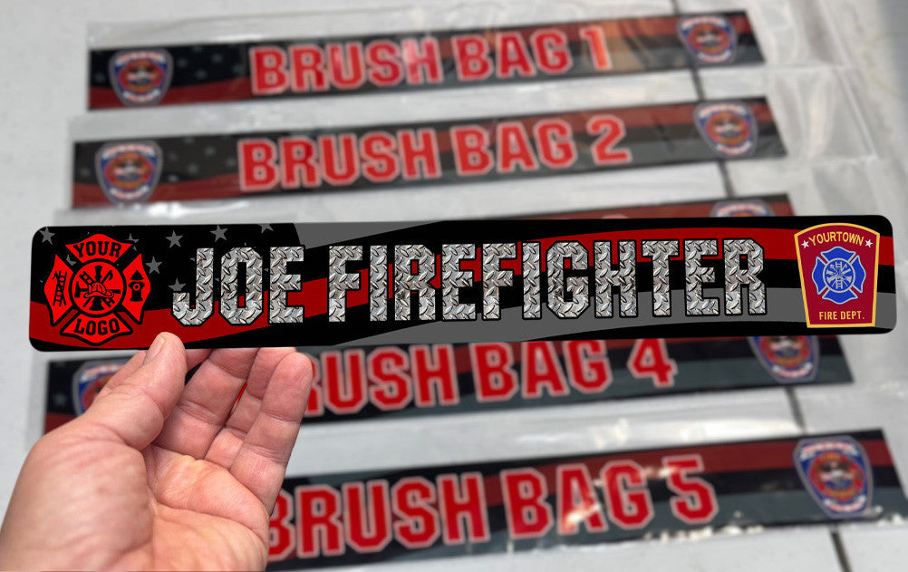 FD Customs: Locker Name Plates for Fire Departments