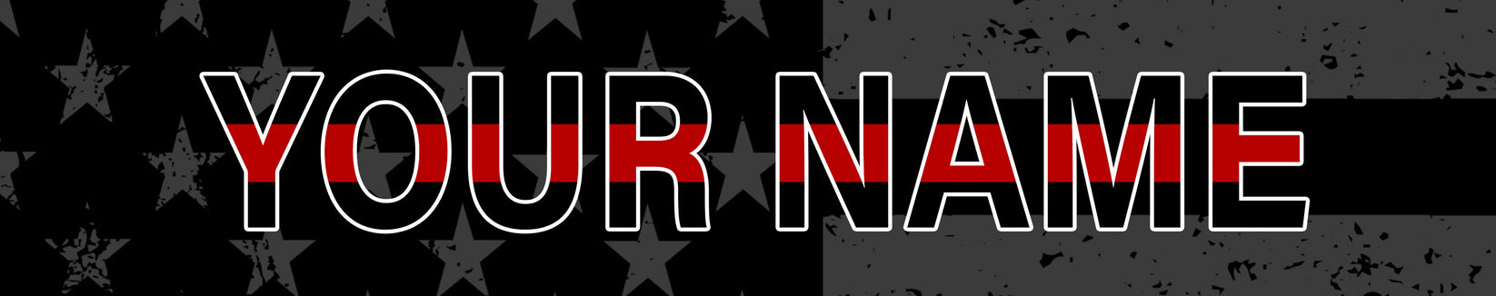 Fire Department Locker Name Plate with Logo - RedLine Font – FD Customs