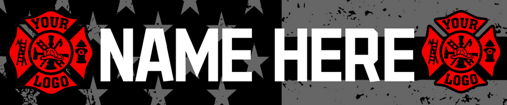 Fire Department Locker Name Plate with Two Logos – FD Customs